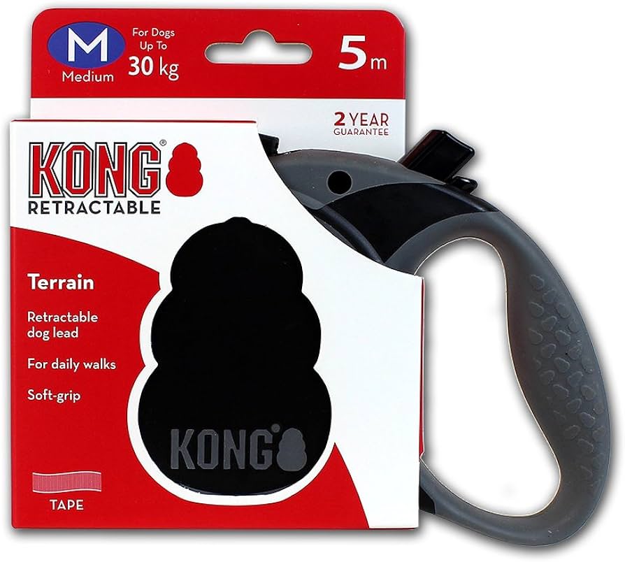 KONG Automatska vodilica M , traka 5 m crna, za pse do 30 kg - K9 Shop